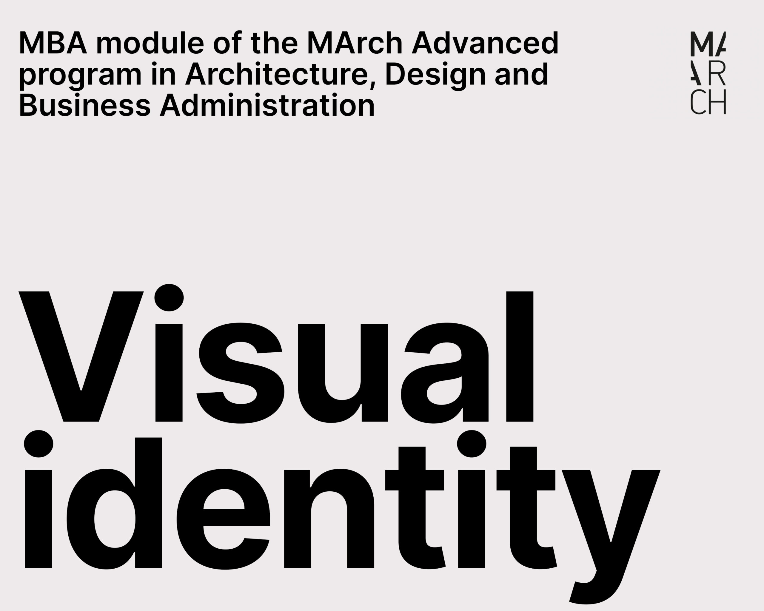 Visual identity | MArch Master in Architecture and Design